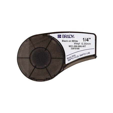 Brady CART M21 B595 0.25" X 21', BLK/WHT, M21-250-595-WT | Zoro